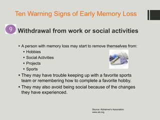 Early Memory Loss vs Normal Aging final | PPTX