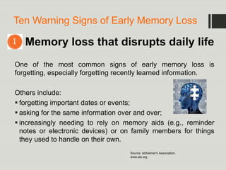 Early Memory Loss vs Normal Aging final | PPTX
