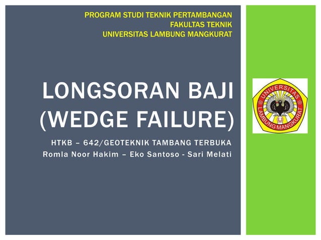 Longsoran dan bagaimana mengatasinya dalam salam | PPTX