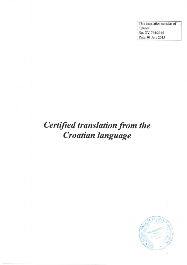 Maja Platisa certified grade transcript | PDF