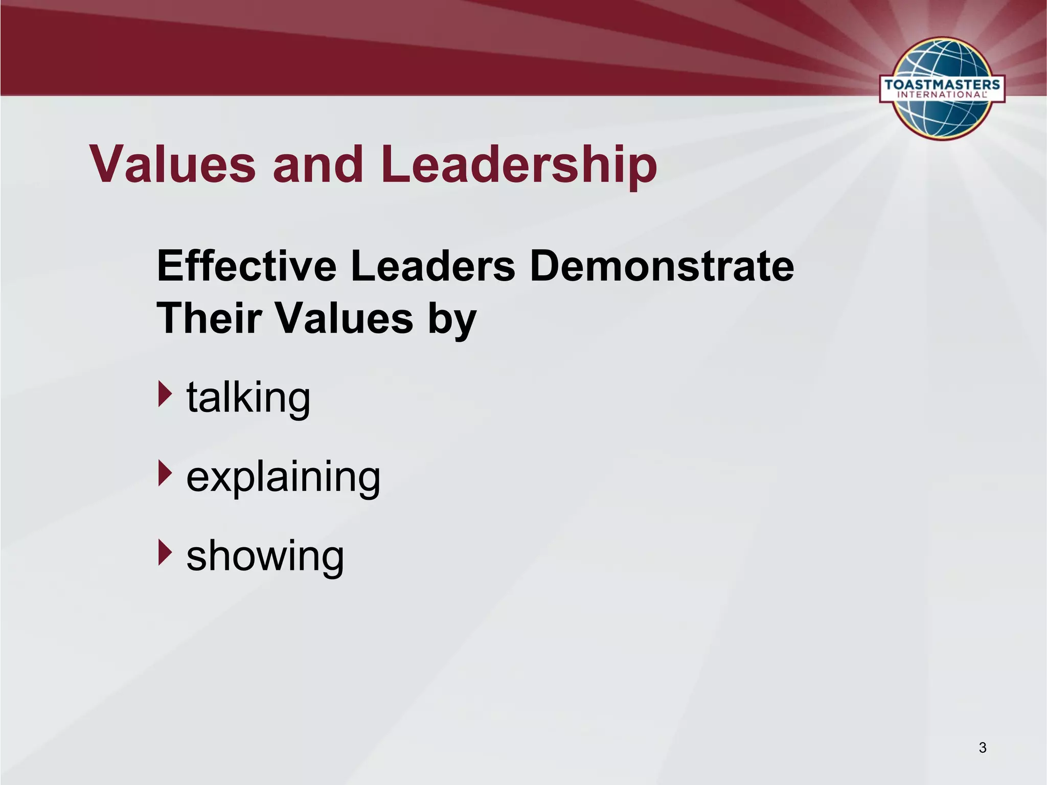 Values and Leadership (Powerpoint) | PPS