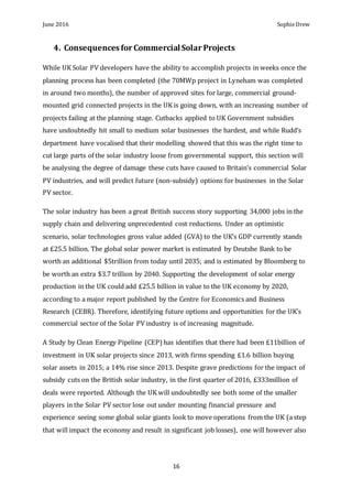 Sophie Drew -Solar Report | PDF | Power and Energy Industry | Industries
