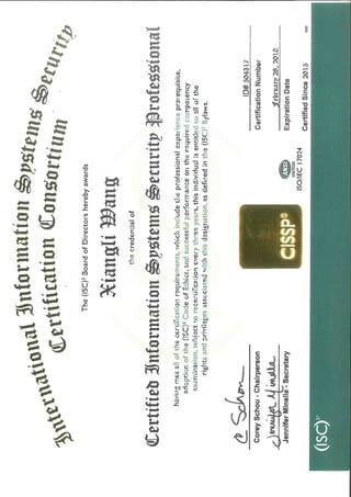 CISSP certificate | PDF