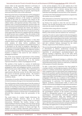 The Concept of Pedagogical Activity and Its Structure Professional Pedagogical Activity, Its ...