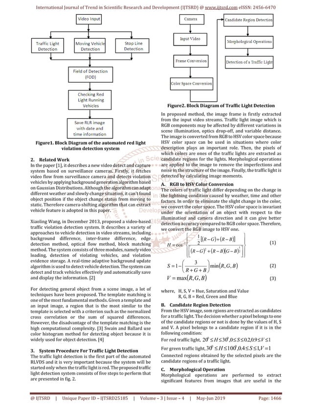 Traffic Light Detection for Red Light Violation System