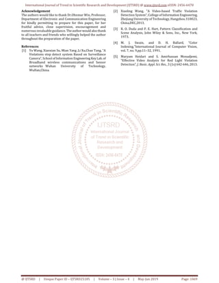Traffic Light Detection for Red Light Violation System | PDF