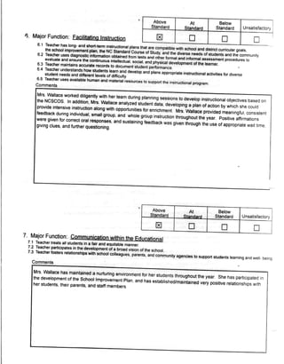 Robin Wallace Observatin and EOY Performance Appraisal | PDF