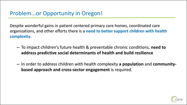 Identifying and Serving Children with Health Complexity: Spotlight on ...