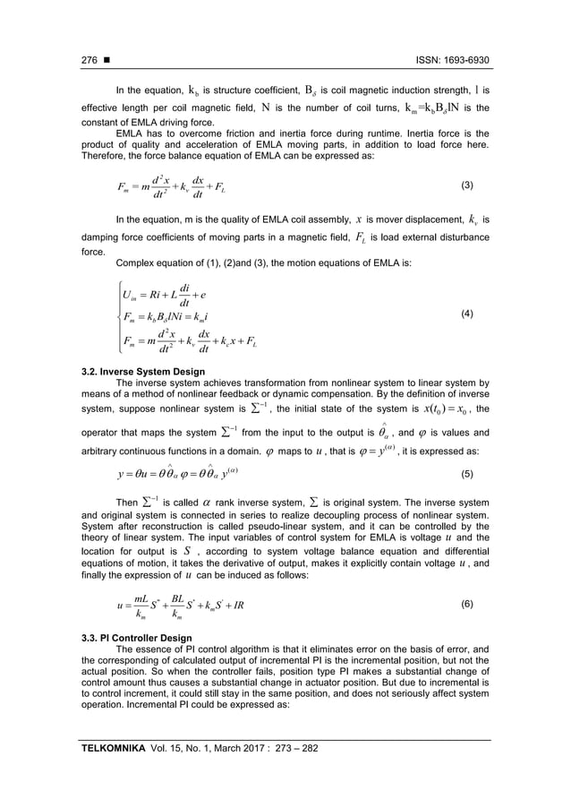 Compound Control of Electromagnetic Linear Actuator Based on Fuzzy Switching | PDF