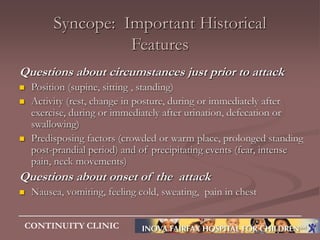 Syncope in Pediatric , diagnosis and management | PPT