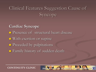 Syncope in Pediatric , diagnosis and management | PPT