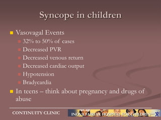 Syncope in Pediatric , diagnosis and management | PPT