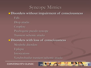 Syncope in Pediatric , diagnosis and management | PPT