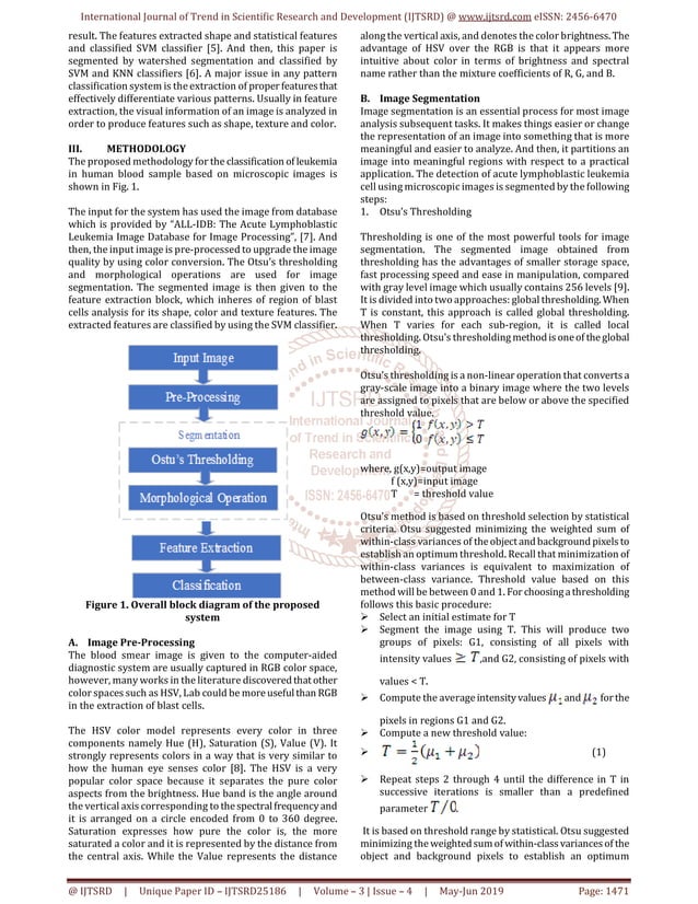 Classification of Leukemia Detection in Human Blood Sample Based on ...