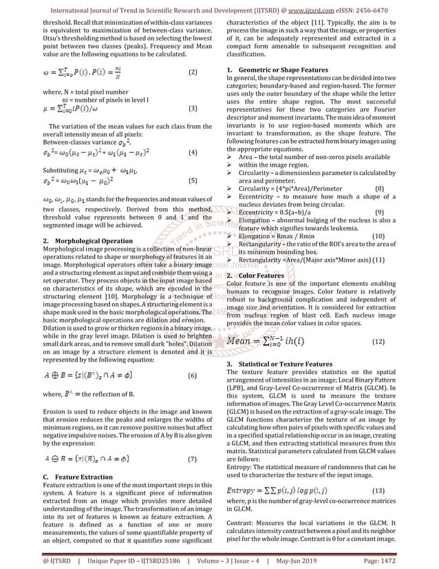 Classification of Leukemia Detection in Human Blood Sample Based on ...