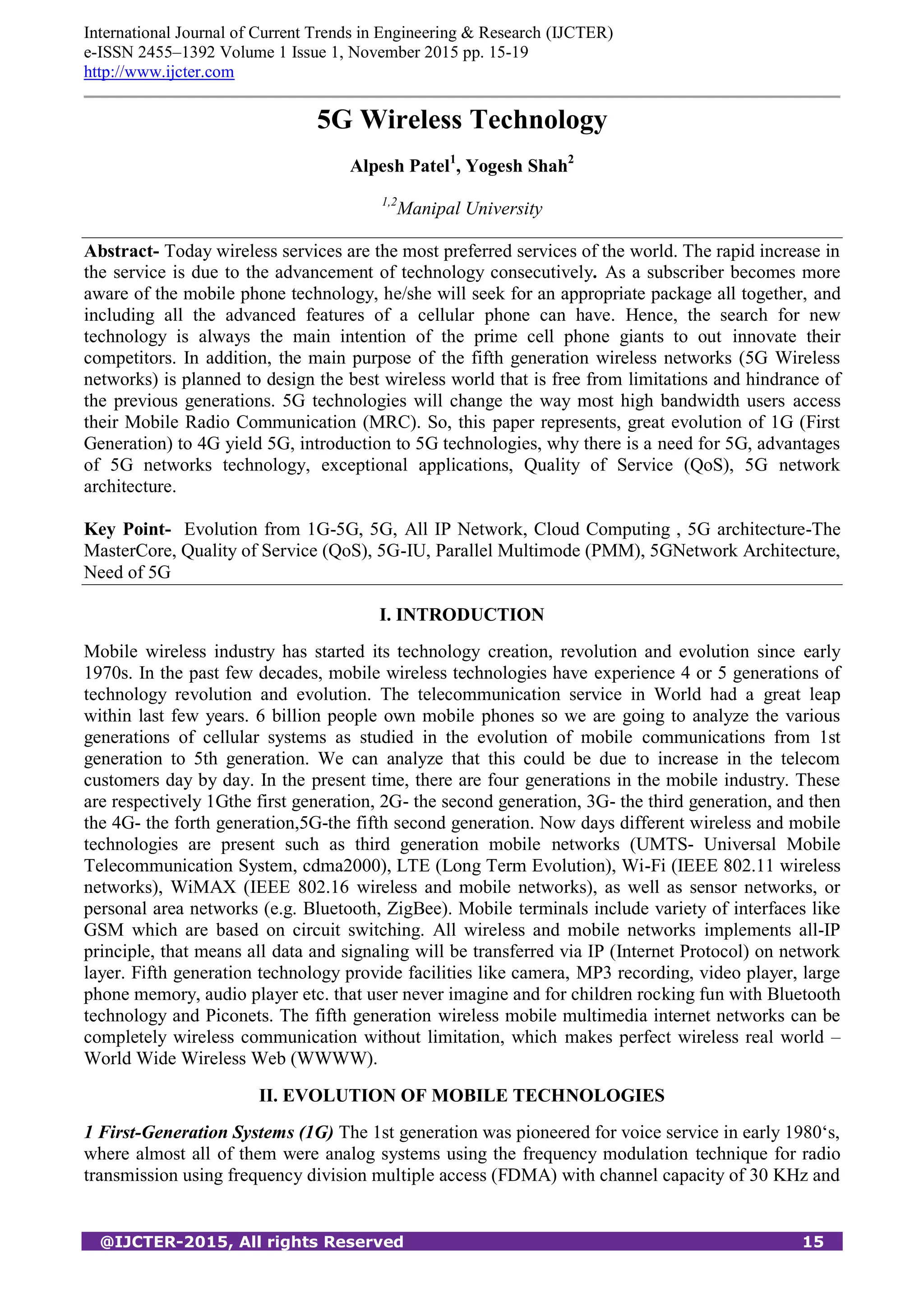 5G Wireless Technology | PDF