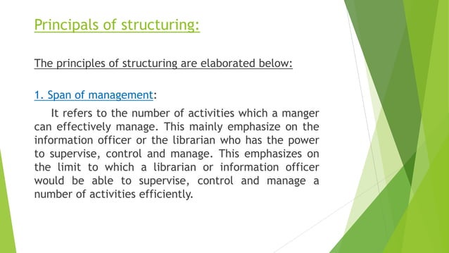 organizational structure of a library