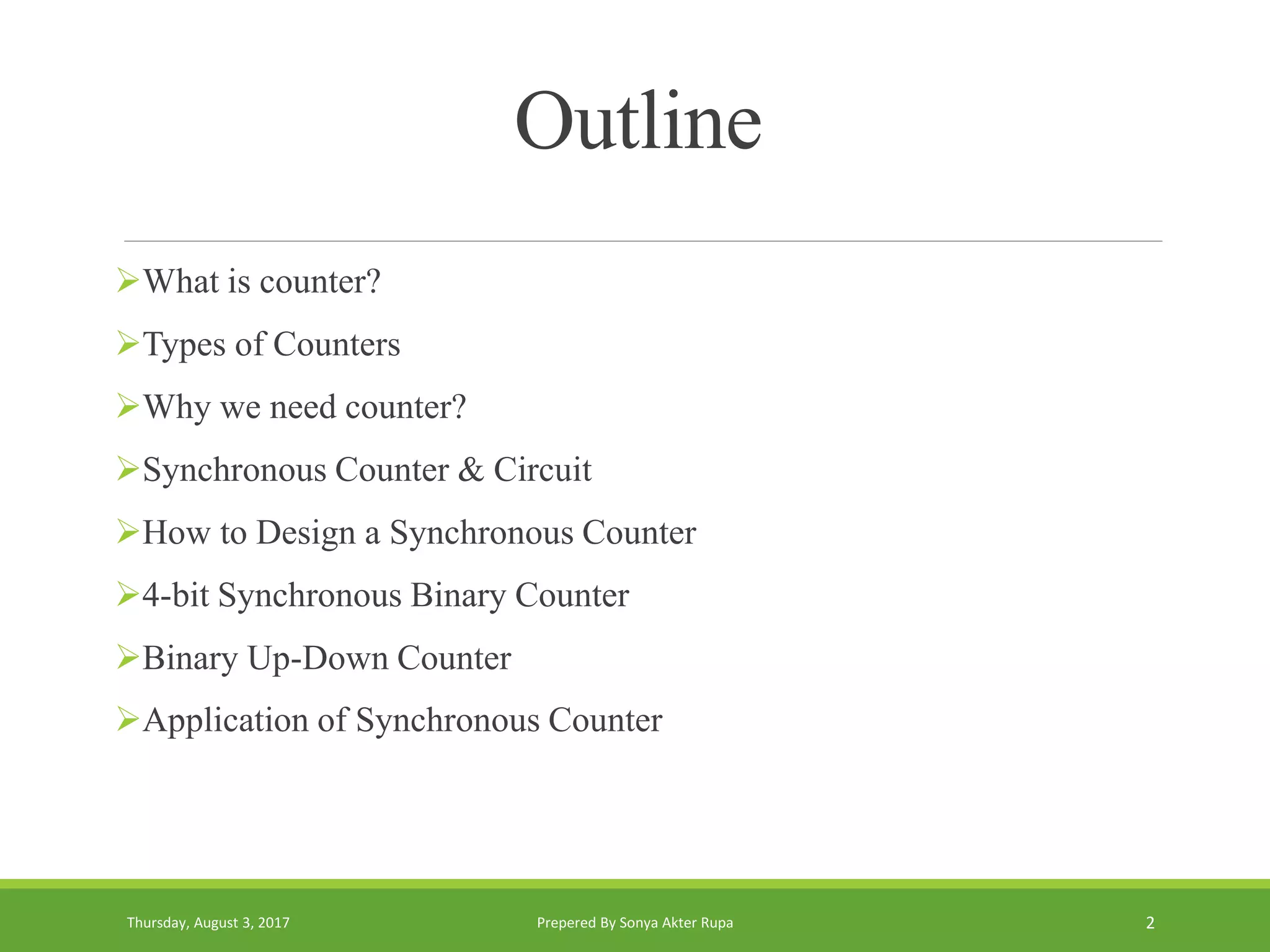 Synchronous Counter in Digital Logic Device | PPTX