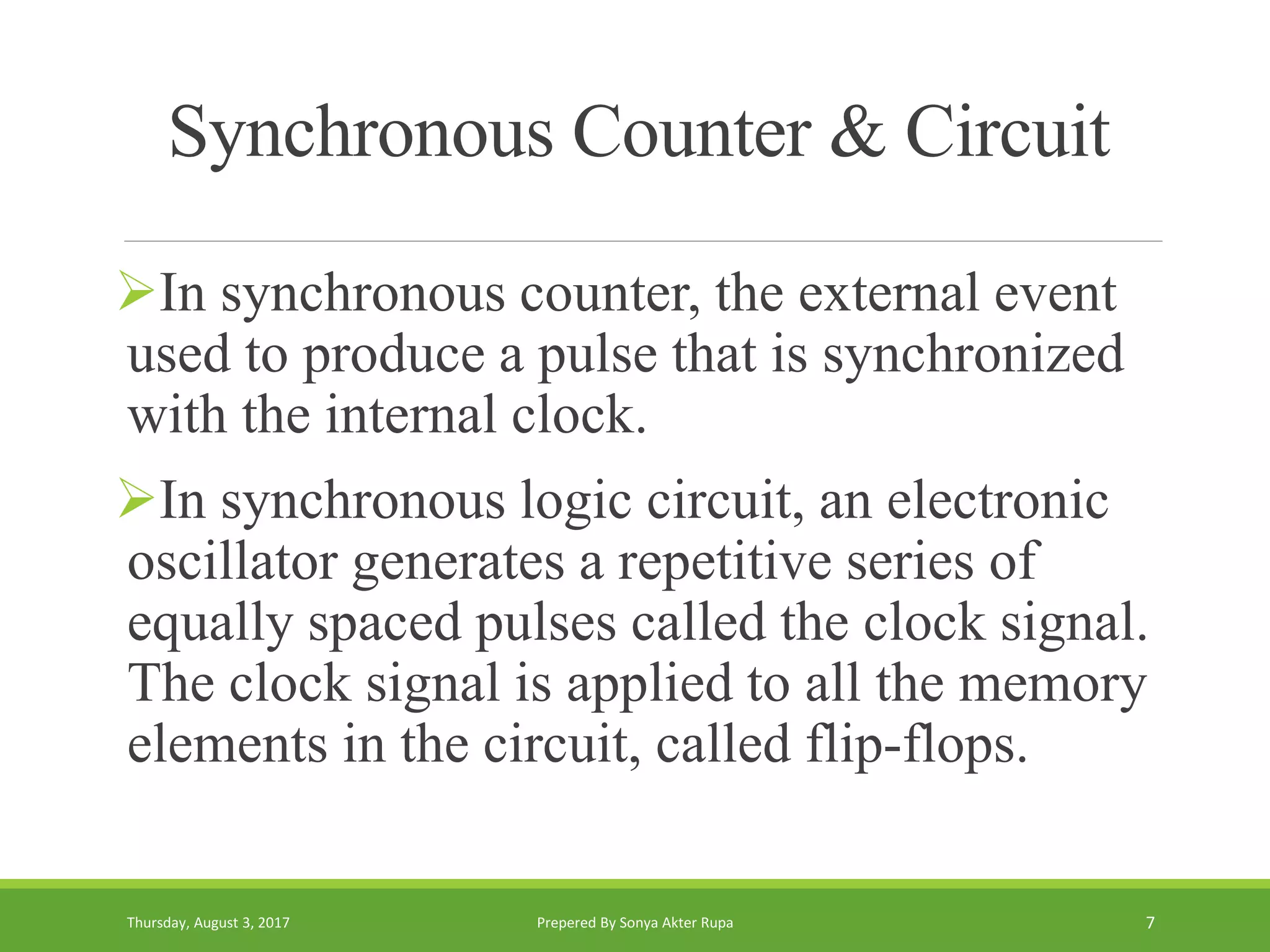 Synchronous Counter in Digital Logic Device | PPTX