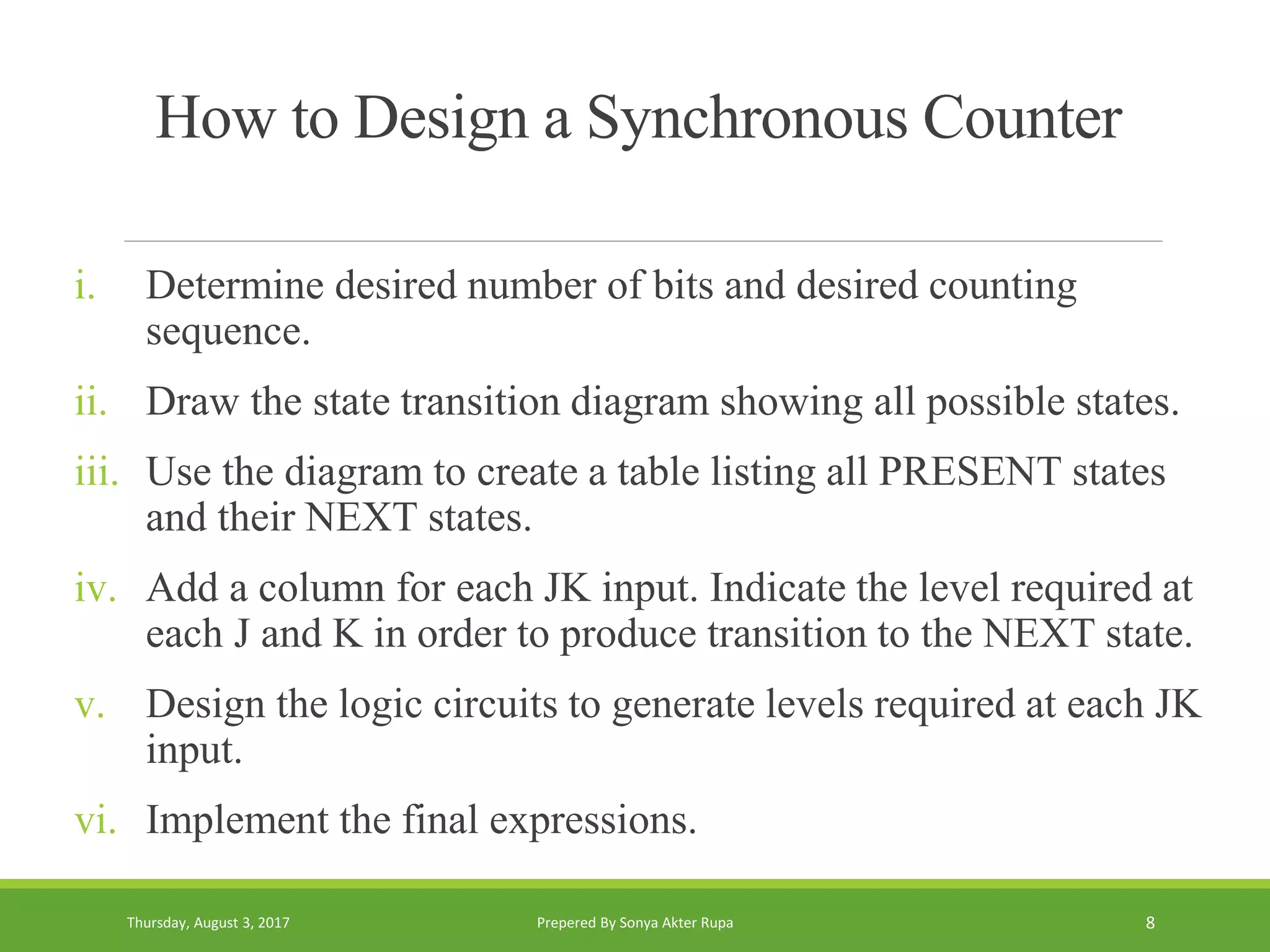 Synchronous Counter in Digital Logic Device | PPTX