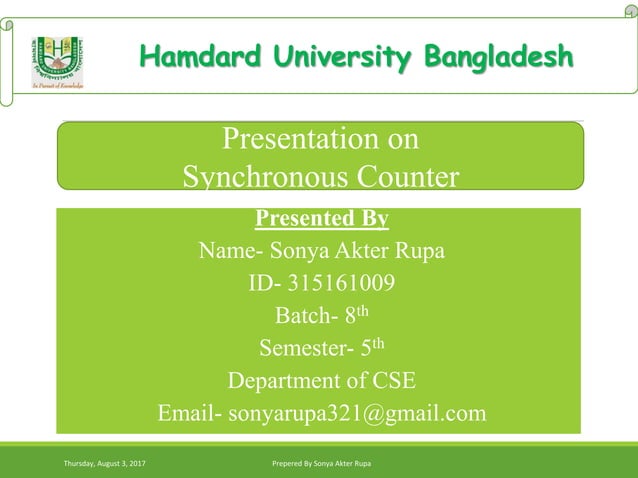 Synchronous Counter in Digital Logic Device | PPTX | Dance and ...