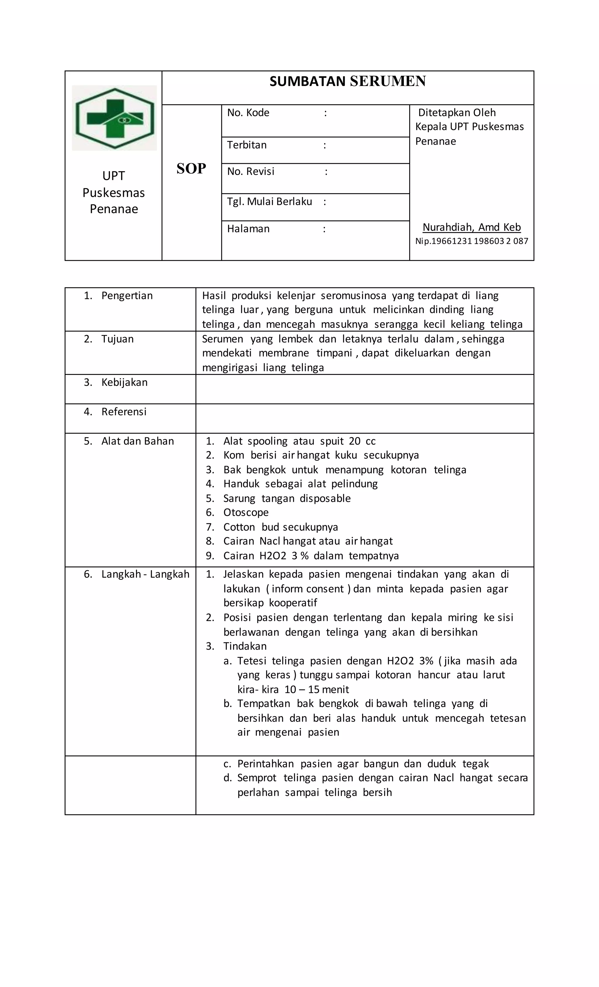 315216053 sop-ruangan-tindakan | DOCX