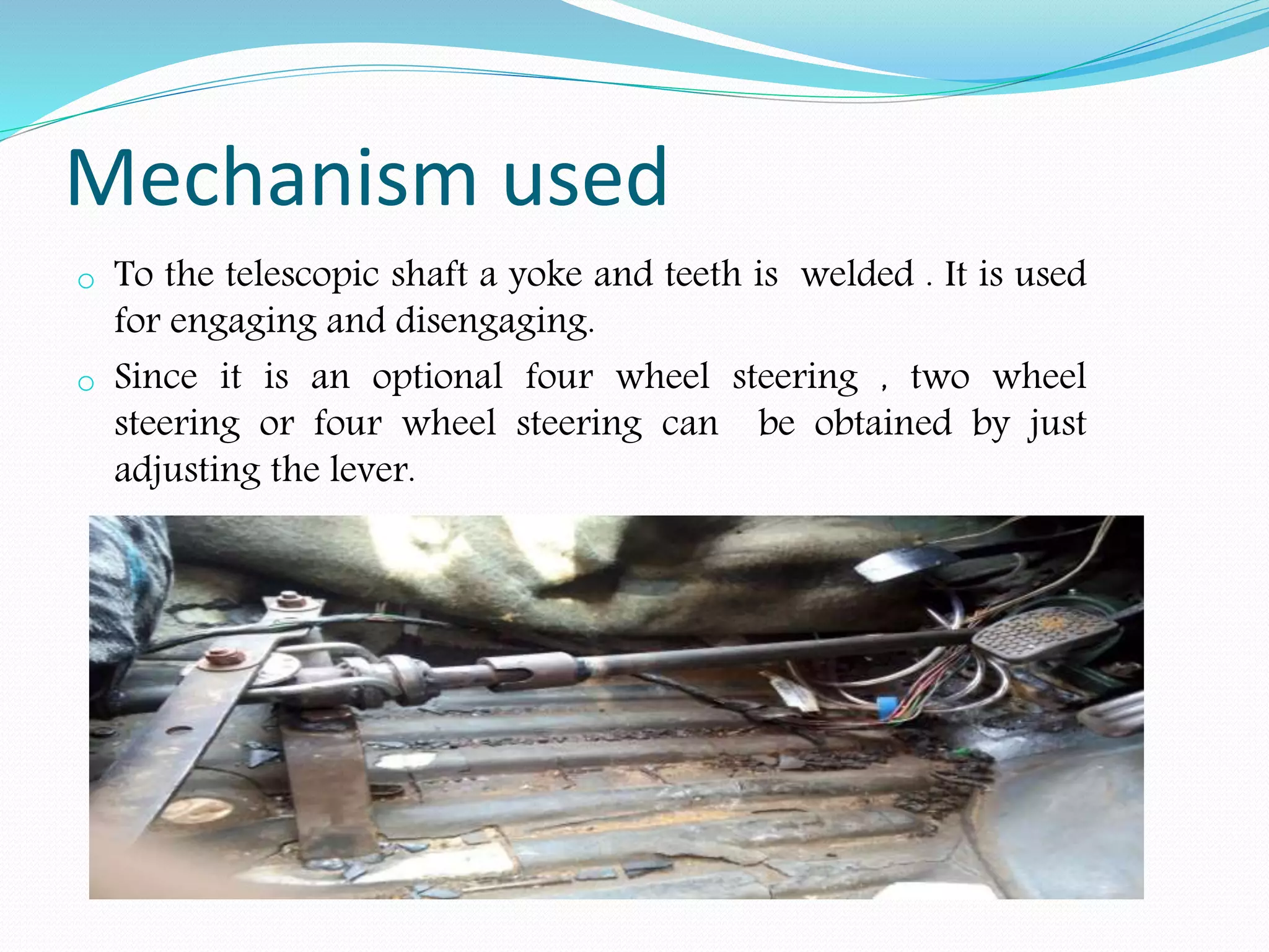 Fabrication of optional 4W steering mechanism | PPT
