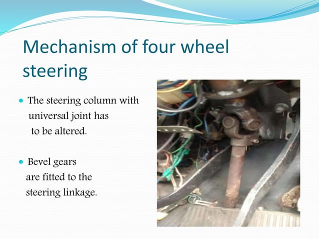 Fabrication of optional 4W steering mechanism | PPT