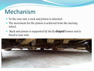 Fabrication of optional 4W steering mechanism | PPTX