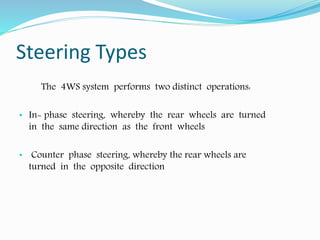 Fabrication of optional 4W steering mechanism | PPT
