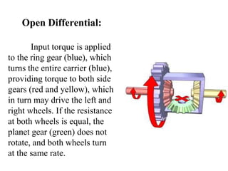 Design and Working of Differential Gear | PPTX