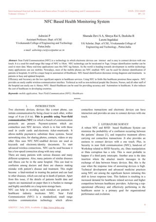 NFC Based Health Monitoring System | PDF