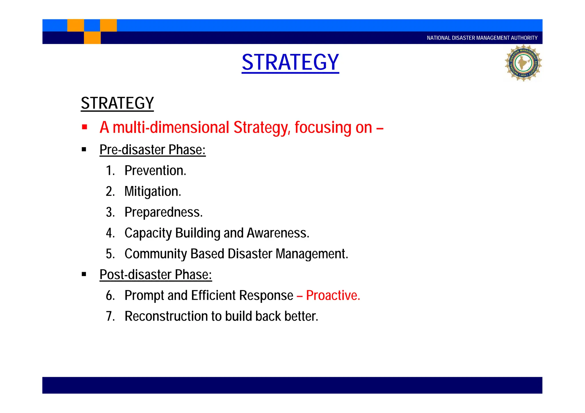 National Disaster Management Authority (India), abbreviated as NDMA, is ...