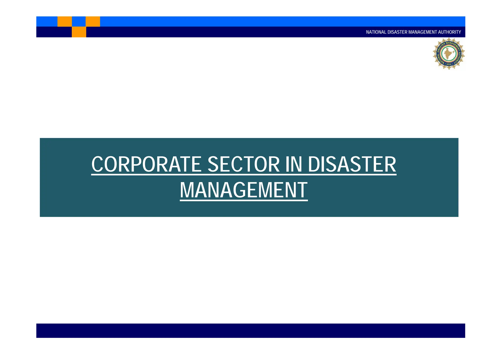 National Disaster Management Authority (India), abbreviated as NDMA, is ...