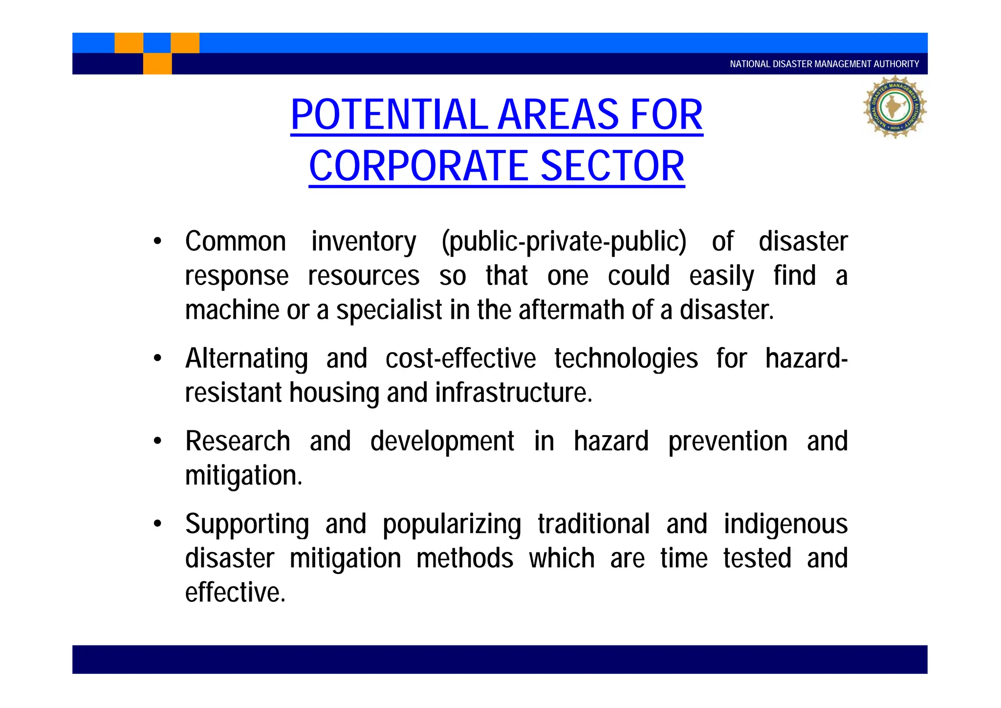 National Disaster Management Authority (India), abbreviated as NDMA, is ...