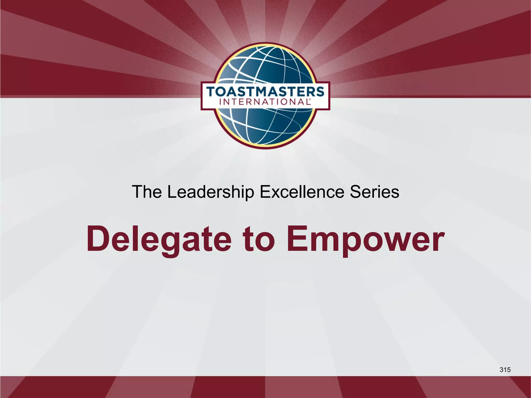 Delegate to Empower (Powerpoint) | PPS