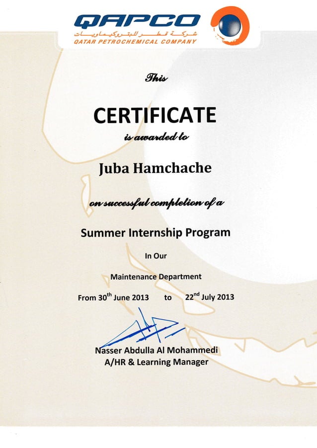 internship 2 (Qapco) | PDF