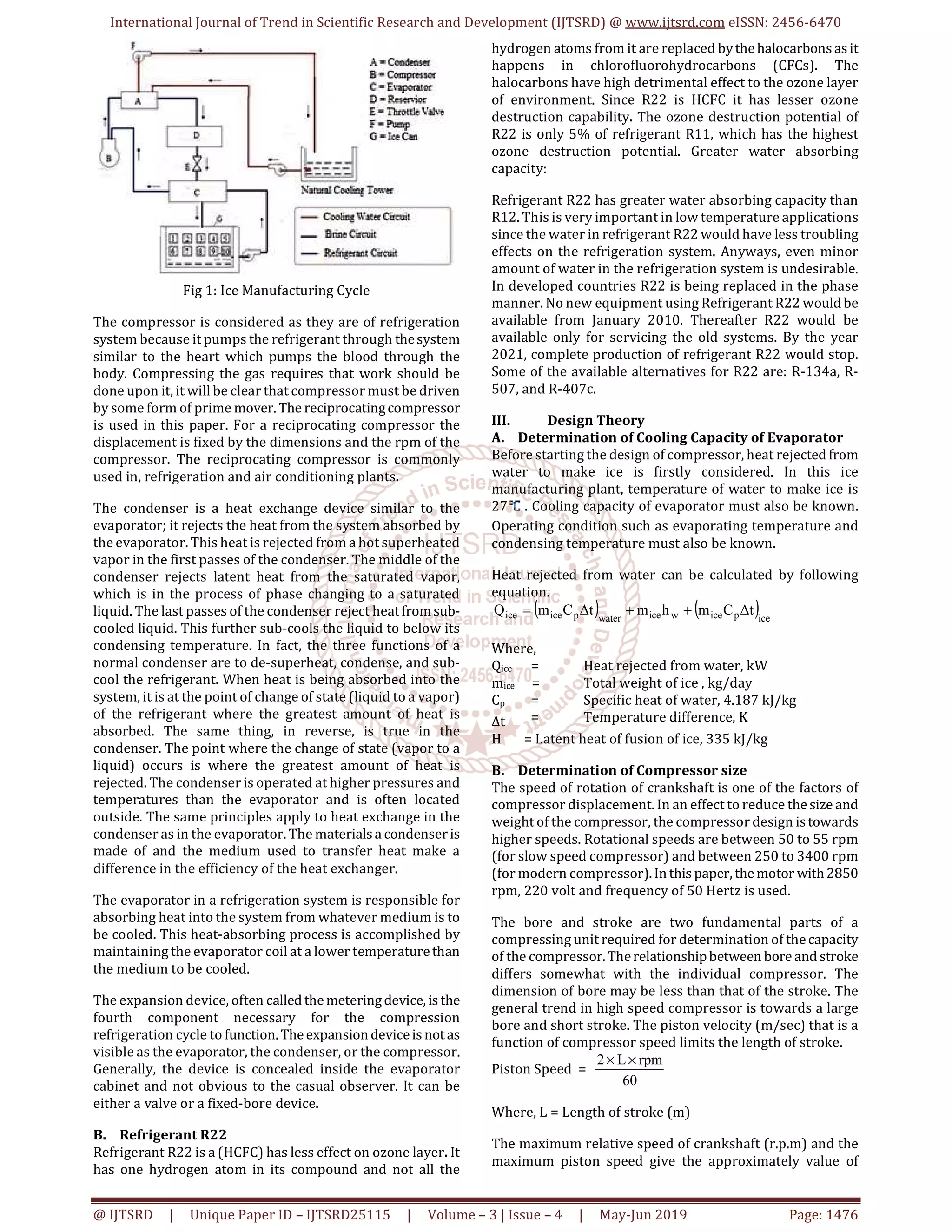 Design of Ice Manufacturing Plant 2000 lb | PDF
