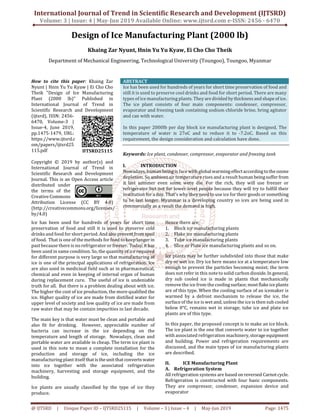 Design of Ice Manufacturing Plant 2000 lb | PDF