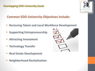 The Future of the University / EDO Interface: Achieving Shared Goals ...