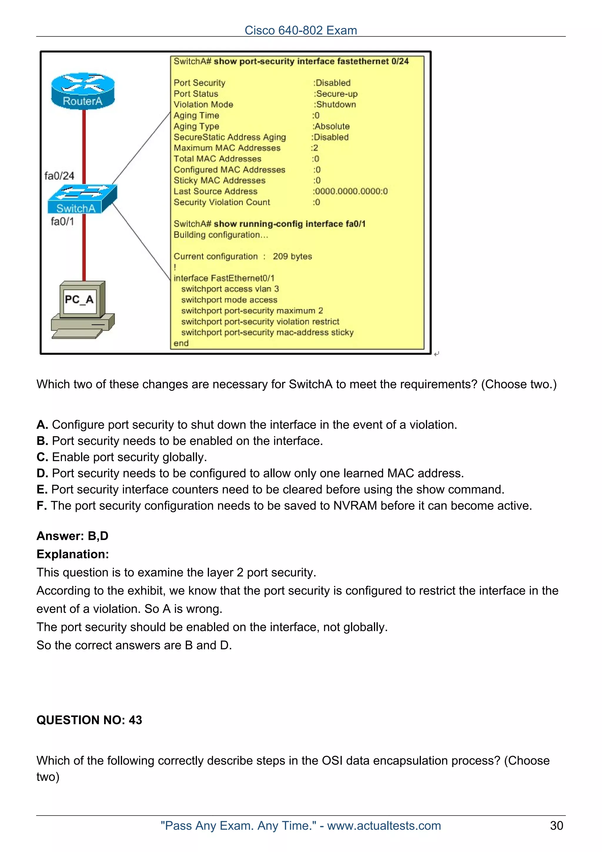 Đề Thi Trắc Nghiệm CCNA Full | PDF | Computer Networking | Computing
