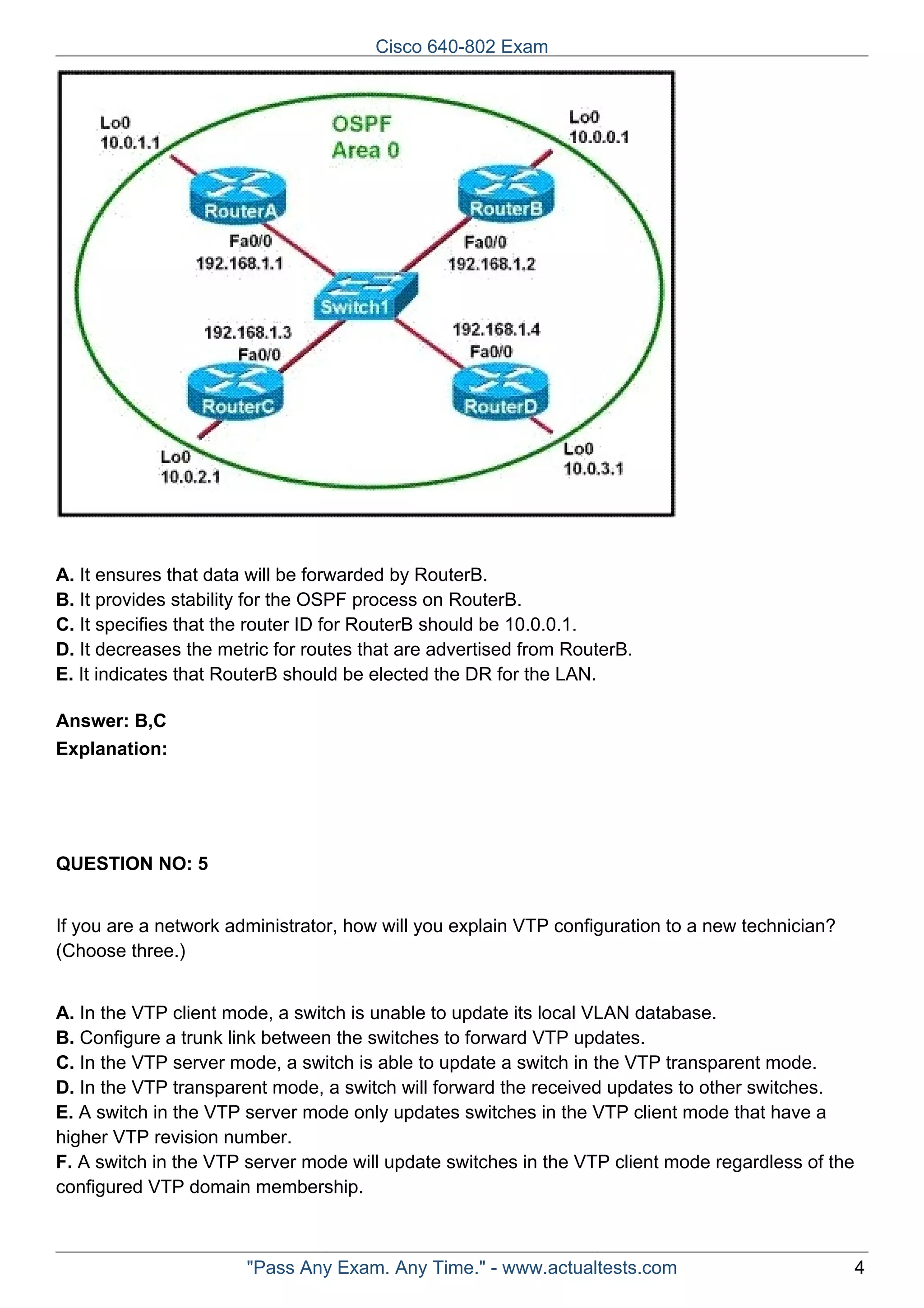 Đề Thi Trắc Nghiệm CCNA Full | PDF | Computer Networking | Computing