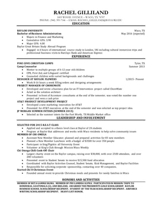 Rachel Gilliland Resume | DOCX