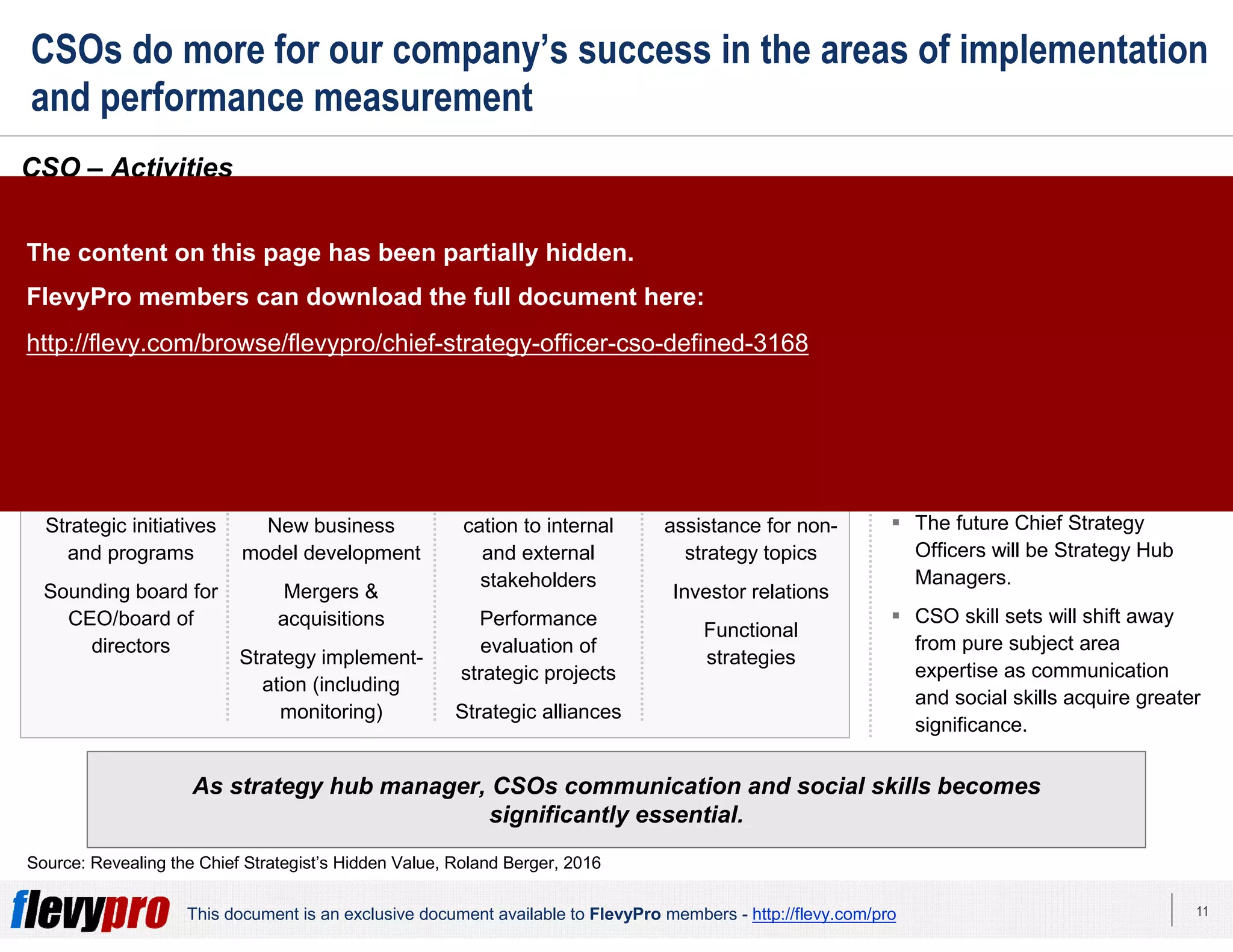 Chief Strategy Officer (CSO) Defined | PDF