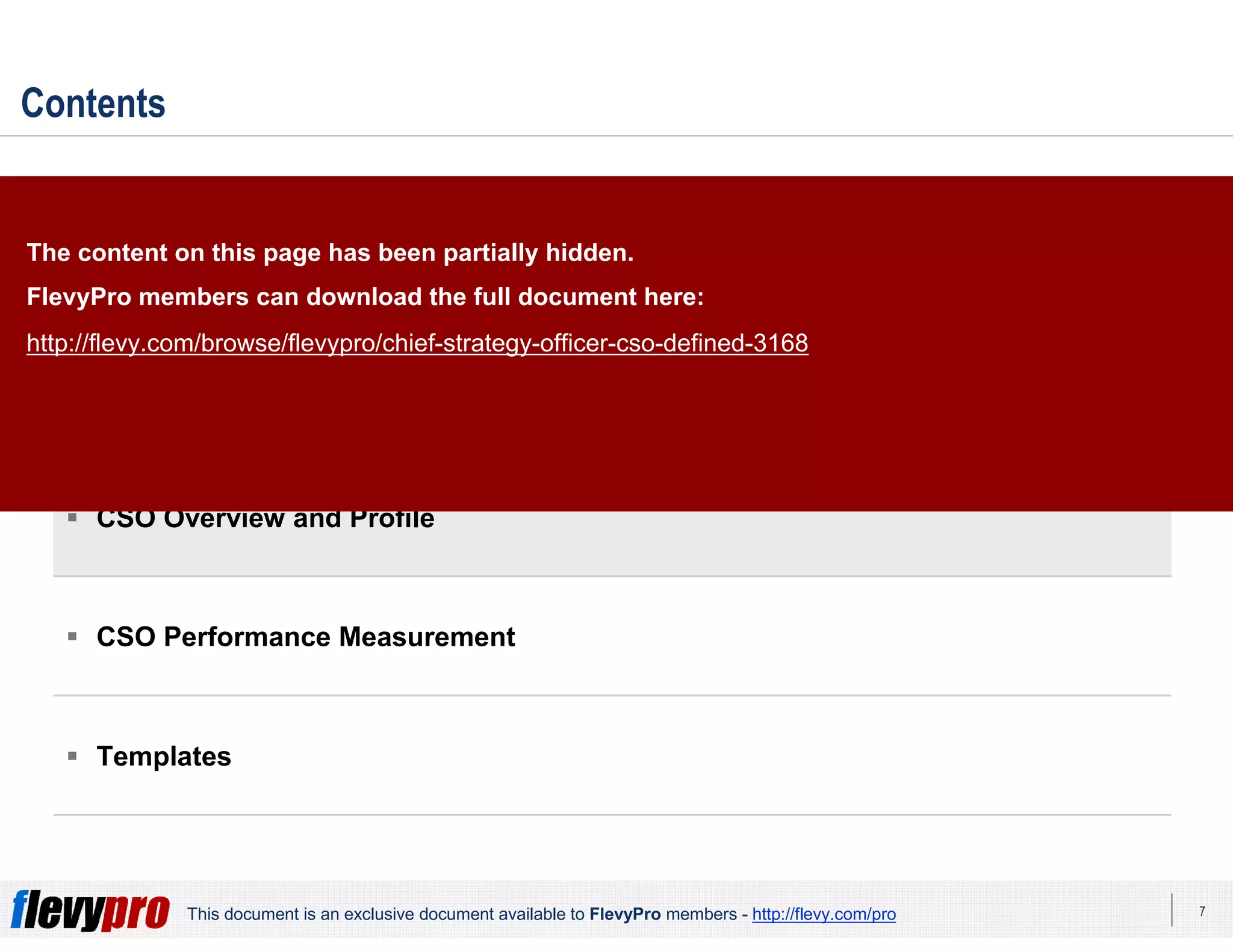 Chief Strategy Officer (CSO) Defined | PDF