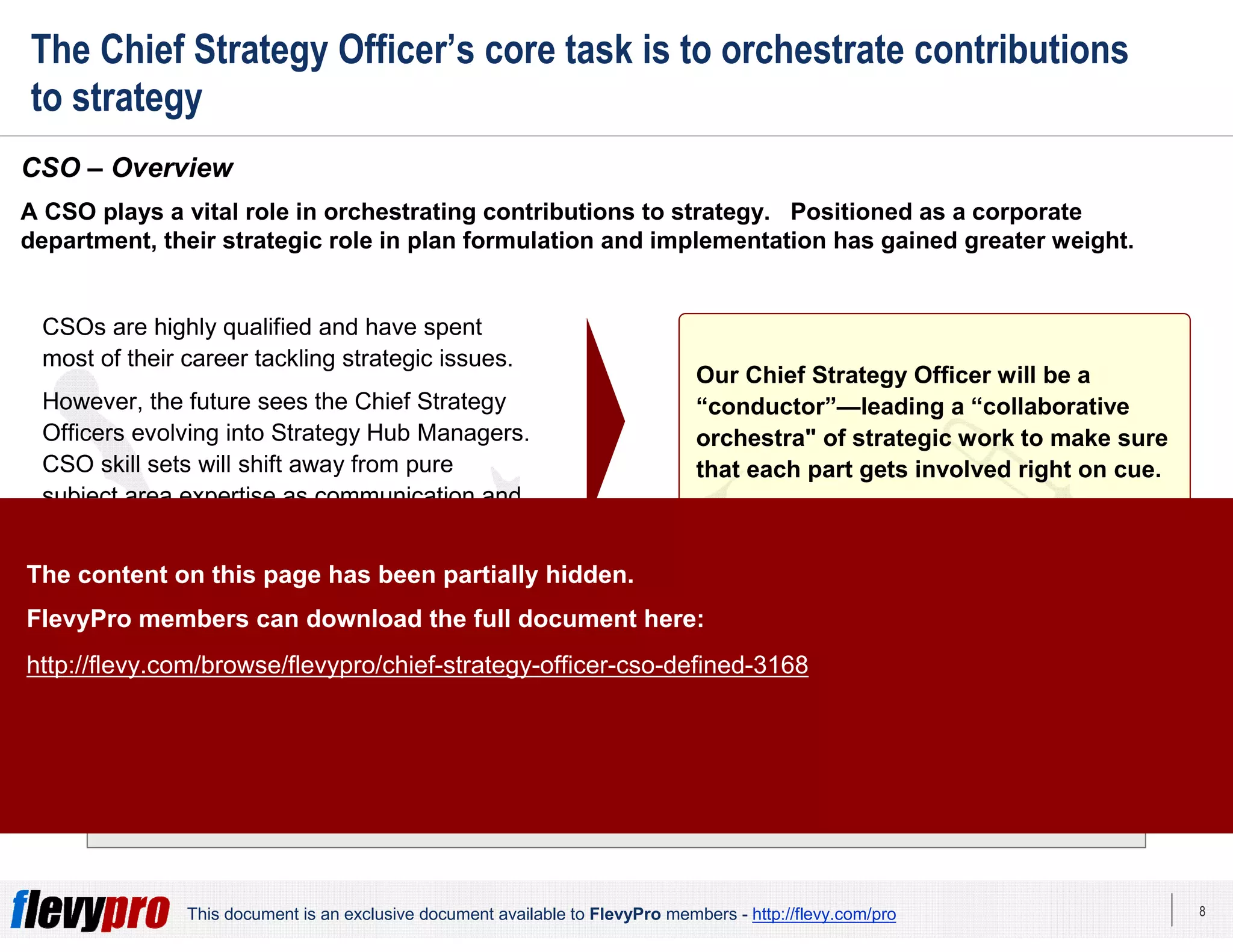 Chief Strategy Officer (CSO) Defined | PDF
