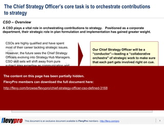 Chief Strategy Officer (CSO) Defined | PDF