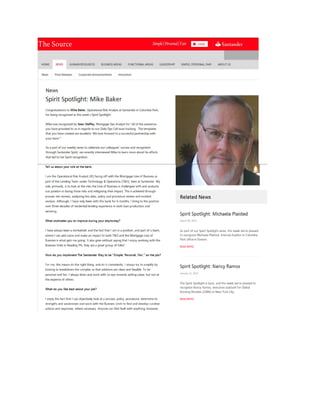 Santander Spirit - Mike Baker | PDF