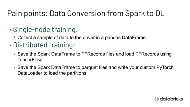 Simplify Data Conversion From Spark To Tensorflow And Pytorch Ppt