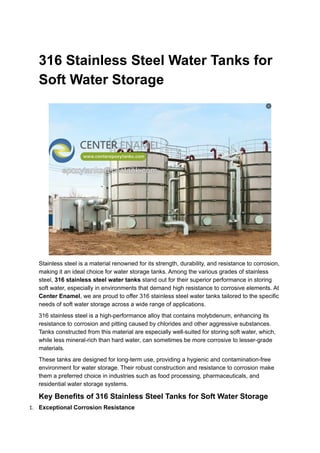316 Stainless Steel Water Tanks for Soft Water Storage.docx
